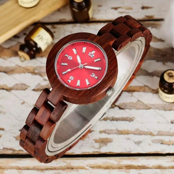 Accessories | New Womans Luxury Genuine Red Sandalwood Watch | Poshmark